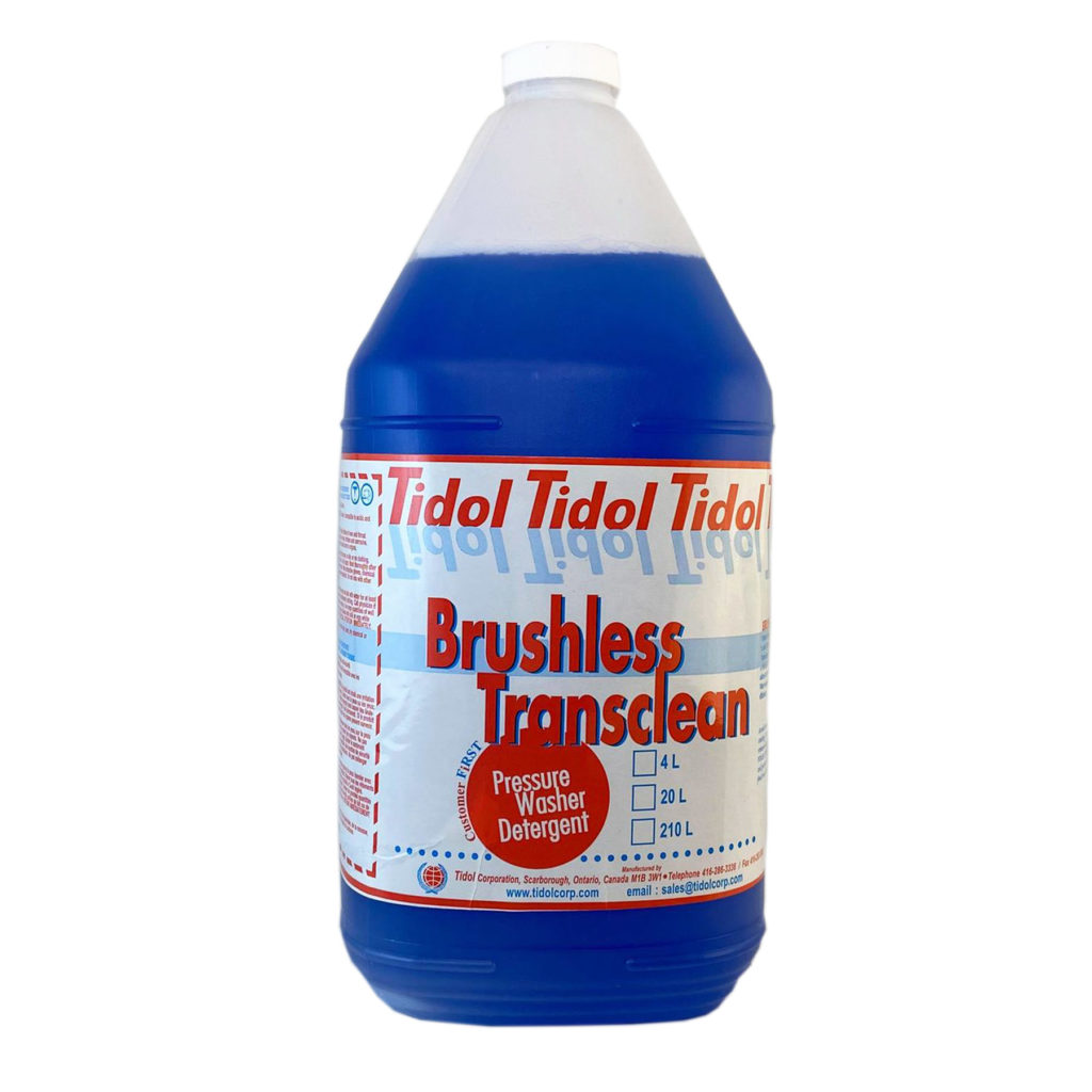 Pressure Wash Detergent Regular - BRUSHLESS TRANSCLEAN - Tidol Corp